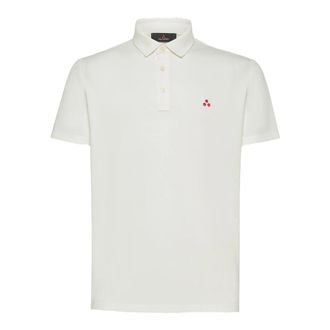 Peuterey Klassisches Polo-Shirt mit Logo-Stickerei - - Tops - Herren - Wei&szlig; - XL