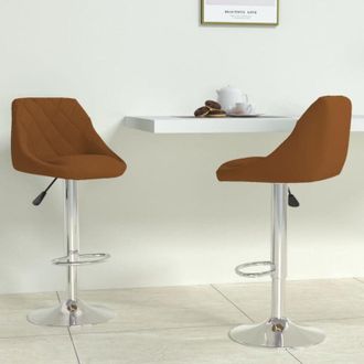 vidaXL Vidaxl - Tabourets de bar lot de 2 marron velours