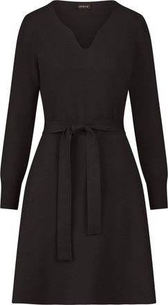 Apart Fashion APART Strickkleid mit V-Ausschnitt, schwarz, 42