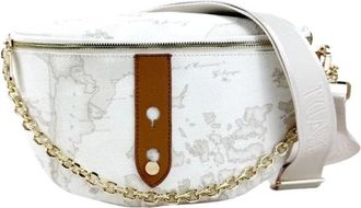 Alviero Martini 1A Classe Femme, Sacs, Blanc, Taille: ONE Size Escape Geo Marsupio