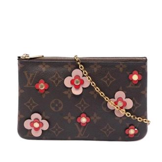 Louis Vuitton Pre-owned Pochette Double Zip Fleurs &Eacute;closes - Femme - Pre-owned - Brun - Taille: ONE Size