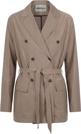 ottod'Ame Femme, Manteaux, Beige, Taille: 40 FR Giacca texture crash