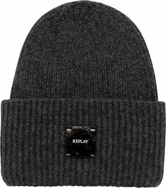 Replay Damen Mütze Beanie, Grau (Granite Gray 0028), OneSize