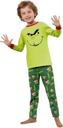 Generic Le Grinch Pyjama Noel Famille De Grinch Noël Chaud Et Doux The Femme Enfant Adulte Coton Homme Deguisement Ensemble Assorti Ensembles Costume Pull Hiv