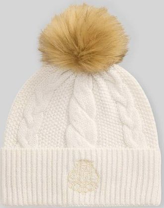 Lauren Ralph Lauren M&uuml;tze mit Kunstfellbommel
