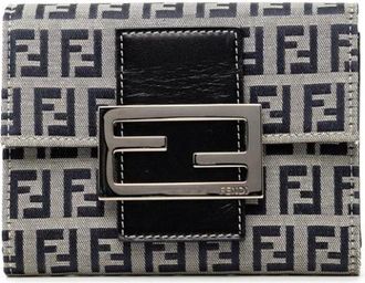 Fendi Portefeuille Pre-owned en toile - Femme - Pre-owned - Gris - Taille: ONE Size