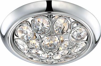 Globo Lighting Moderne Deckenleuchte chrom K9 Kristalle klar Globo celia 46632-3D