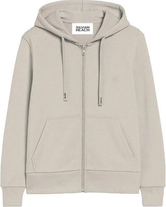 Silvian Heach Femme, Sweatshirts et sweats &agrave; capuche, Beige, Taille: 40 FR SweaT-shirt zipp&eacute; &agrave; capuche