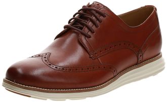 Cole Haan COZ7W| Cole Haan Herren Original Grand Wingtip Oxfords Schn&uuml;rhalbschuhe, Braun (Woodbury/Ivory Woodbury/Ivory), 46 EU (12M)