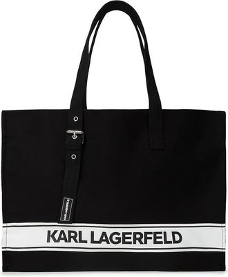 Karl Lagerfeld Shopper - Logo Strandtasche - Gr. unisize - in Schwarz - f&uuml;r Damen