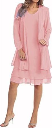 Minetom Robe Femme Robe De Soiree Fête Dentelle Dress De Ceremonie Mariage Cocktail sans Manche Tulle Boléros Demoiselle dhonneur Robe J Rose 48
