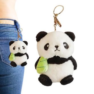 Generico Porte-cl&eacute;s Panda - porte-cl&eacute;s en peluche de 8 cm, pendentif doux rembourr&eacute;, accessoire adorable | pour sac &agrave; dos, cl&eacute;s de voiture, sac pour t&eacute;l&eacute;phone 