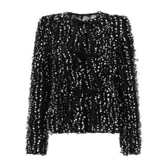 Nina Ricci Veste Courte Jacquard Orn&eacute;e - Femme - Vestes - Noir - Taille: 38 FR