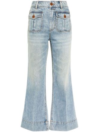 Zimmermann jean &eacute;vas&eacute; &agrave; coupe courte - Bleu