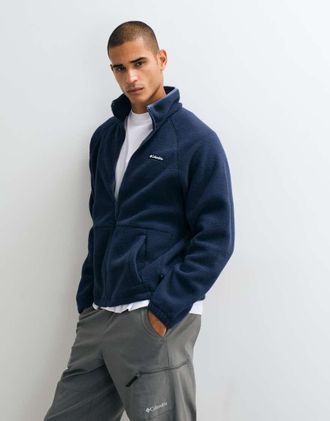 Columbia Timber Crest Fleece mit durchgehendem Rei&szlig;verschluss in Marineblau