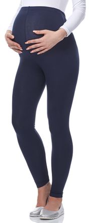 Be Mammy Lange Umstandsleggings aus Viskose Leggings Blickdicht Damen, Maternity Clothing, Ideal für die Schwangerschaft BE-02 (Marineblau, XXL)