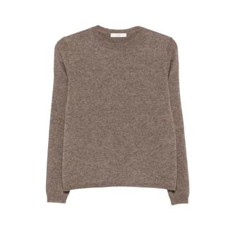 Co Pullover mit Rundhalsausschnitt - - Knitwear - Damen - Braun - XS