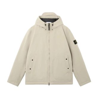 Stone Island Soft Shell-R Kapuzenjacke - - Jackets - Herren - Beige - M