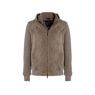 Gimos Soft Wildlederjacke mit Kapuze - - Jackets - Herren - Grau - 3XL