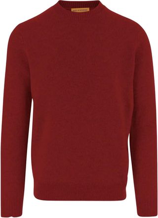 Guest In Residence pull en cachemire à design côtelé - Rouge