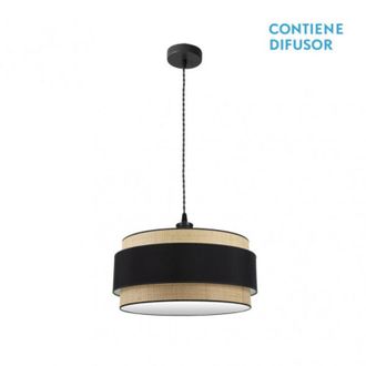 Fabrilamp Fabrilamp - Dimmbare H&auml;ngeleuchte Modell Kandy 2xE27 Natur/schwarz