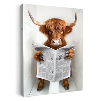 MuchoWow © Wandbilder 30x40 cm Schlafzimmer Home Deko Wohnung Bild Badezimmer WC Toilette Fotoleinwand Wand Bilder Leinwand Wall Decor Vintage - Elefant - Bade