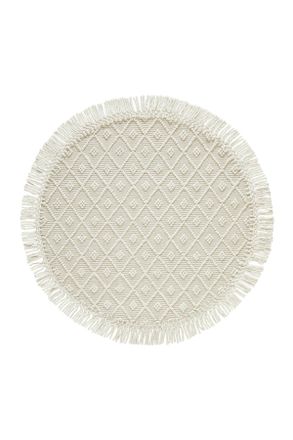 Linea Natura Handwebteppich Sylt, Silber, Beige, Textil, Boho, rund, pflegeleicht, Teppiche & B&ouml;den, Teppiche, Naturteppiche