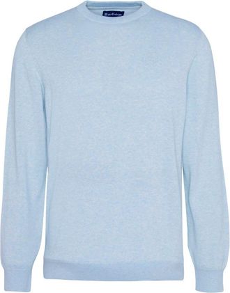 Barbour Softer Rundhalspullover aus Pima-Baumwolle mit Logo-Stickerei in