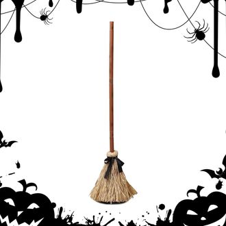 Generico Dekorativer Hexenbesen, T&auml;nzerin, Besen, gruseliges Zubeh&ouml;r mit Licht und gruseligen Kl&auml;ngen f&uuml;r Partys, Familientreffen, Cosplay, Festivals, Feiern u