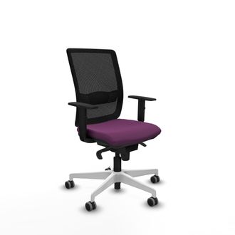 Piqueras y Crespo Haches B&uuml;rostuhl mit 1D-Armen, h&ouml;henverstellbare Lendenwirbelst&uuml;tze, ausgestattet mit 5 Positionen und injiziertem Schaumstoff, Schwarz/Violett