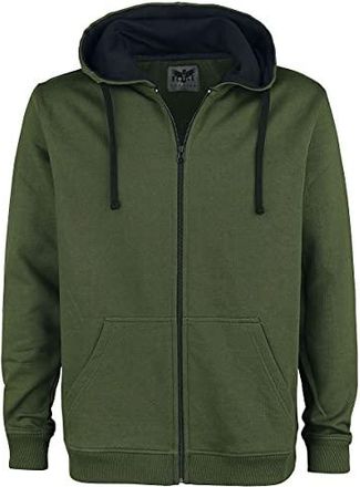 Black Premium by EMP Homme Veste de Sweat-Shirt Vert Olive XL