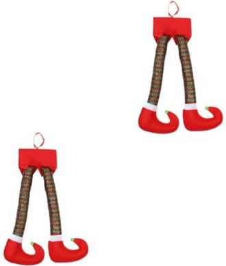 Garneck Lot De 2 D&eacute;corations De No&euml;l Amusantes pour Jambes D&eacute;corations De F&ecirc;te D&eacute;corations De No&euml;l