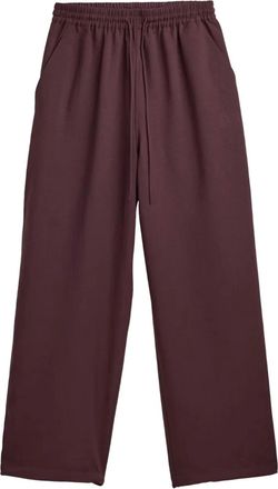Yohji Yamamoto pantalon de jogging à lien de resserrage - Rouge