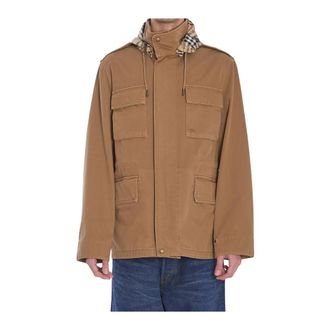 Burberry Kapuzen-Parkajacke aus Baumwolle - - Jackets - Herren - Braun - M