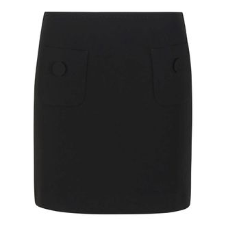 Max Mara Femme, Jupes, Noir, Taille: 38 FR Mini-jupe noire en cady