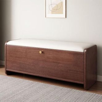 Generic ZJGFCB Meuble à chaussures en bois avec 2 tiroirs rabattables, banc dentrée avec cadre en bois massif, organiseur de chaussures moderne avec siège rem