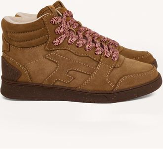 Faguo Baskets montantes camels, cuir & suède - HAZEL MID
