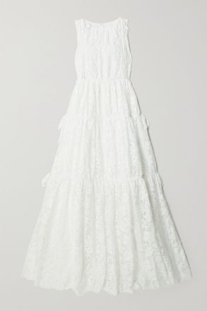 Erdem Isla Robe Aus Spitze Aus Einer Baumwollmischung Zum Binden - Wei&szlig;