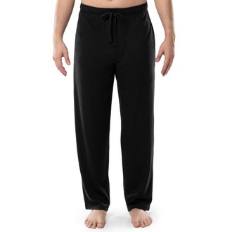 Izod Herren Schlafhose aus Jersey Pyjamahose, Schwarz, X-Large Hoch