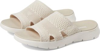 Skechers Damen On-The-go Walk Flex Sandal-Elation Slides, Natural Textile, 36 EU