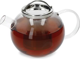 La Cafetière Darjeeling Teekanne aus Glas mit Edelstahl-Teesieb, 1 Liter