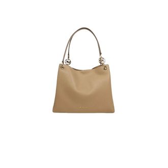 Michael Kors Femme, Sacs, Beige, Taille: ONE Size Christina Grand Sac Port&eacute; &Eacute;paule en Cuir Grain&eacute;