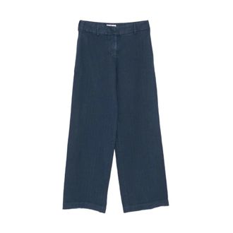 Pantaloni Torino Femme, Pantalons, Bleu, Taille: 46 FR Wide Pantalons