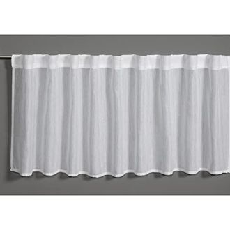 Gardinia Bistro-Gardine mit verdeckten Schlaufen, Transparent, Lichtdurchl&auml;ssig, Scheibengardine, Jacquard-Voile, 140 x 45 cm, Wei&szlig;