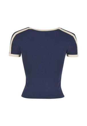 Karl Kani T-Shirt Karl Kani Signature 89 College Tiny V-Neck T-Shirt (1-tlg)
