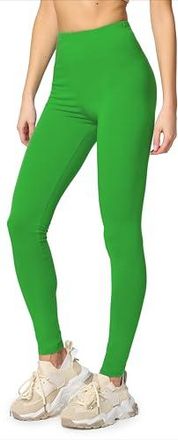 Merry Style Legging Femme Confortables et Extensibles Legging Sport Femme Coton Naturel Respirant Parfait pour Yoga Pilates Fitness Tenue de Sport MS10-198 (Vert,