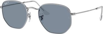 Ray-Ban unisex, Accessoires, Gris, Taille: 51 MM Hexagonal Lunettes de soleil