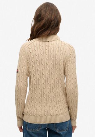 Superdry Rollkragenpullover SLOUCHY CABLE ROLL NECK Baumwolle, loose fit