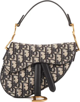 Dior Crossbody Bags - Oblique Saddle Mini - Gr. unisize - in Blau - f&uuml;r Damen