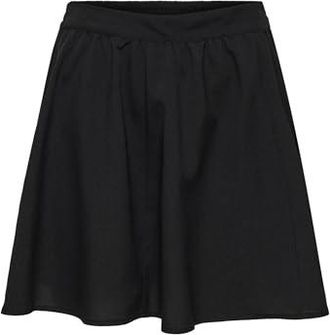 Only Onlnova Life Vis Bellis Jupe Solide, Noir, M